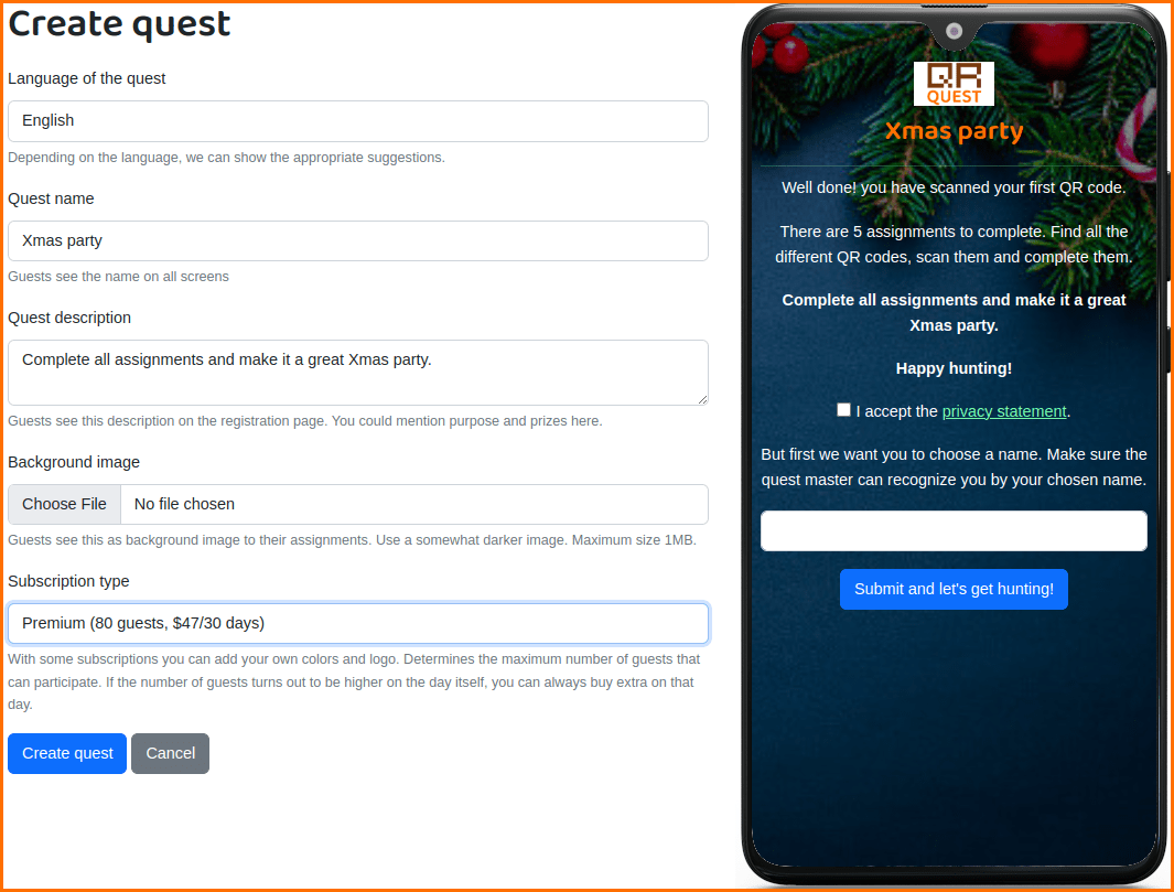 How does QRQuest work